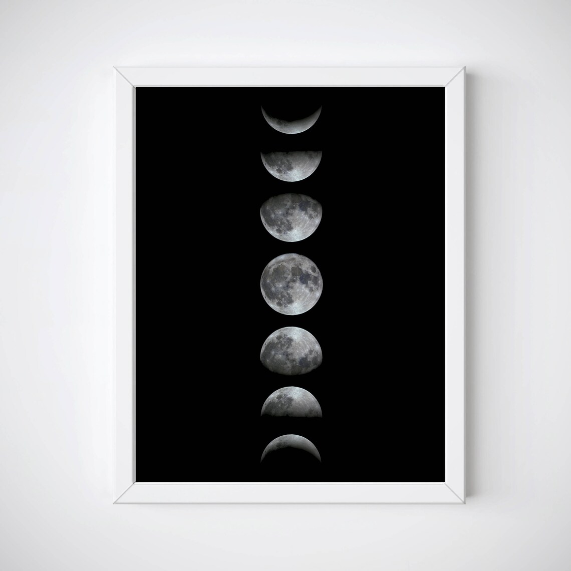 Moon Phase Print, Moon Phase Wall Art, Moon Phases Art, Affiche ...