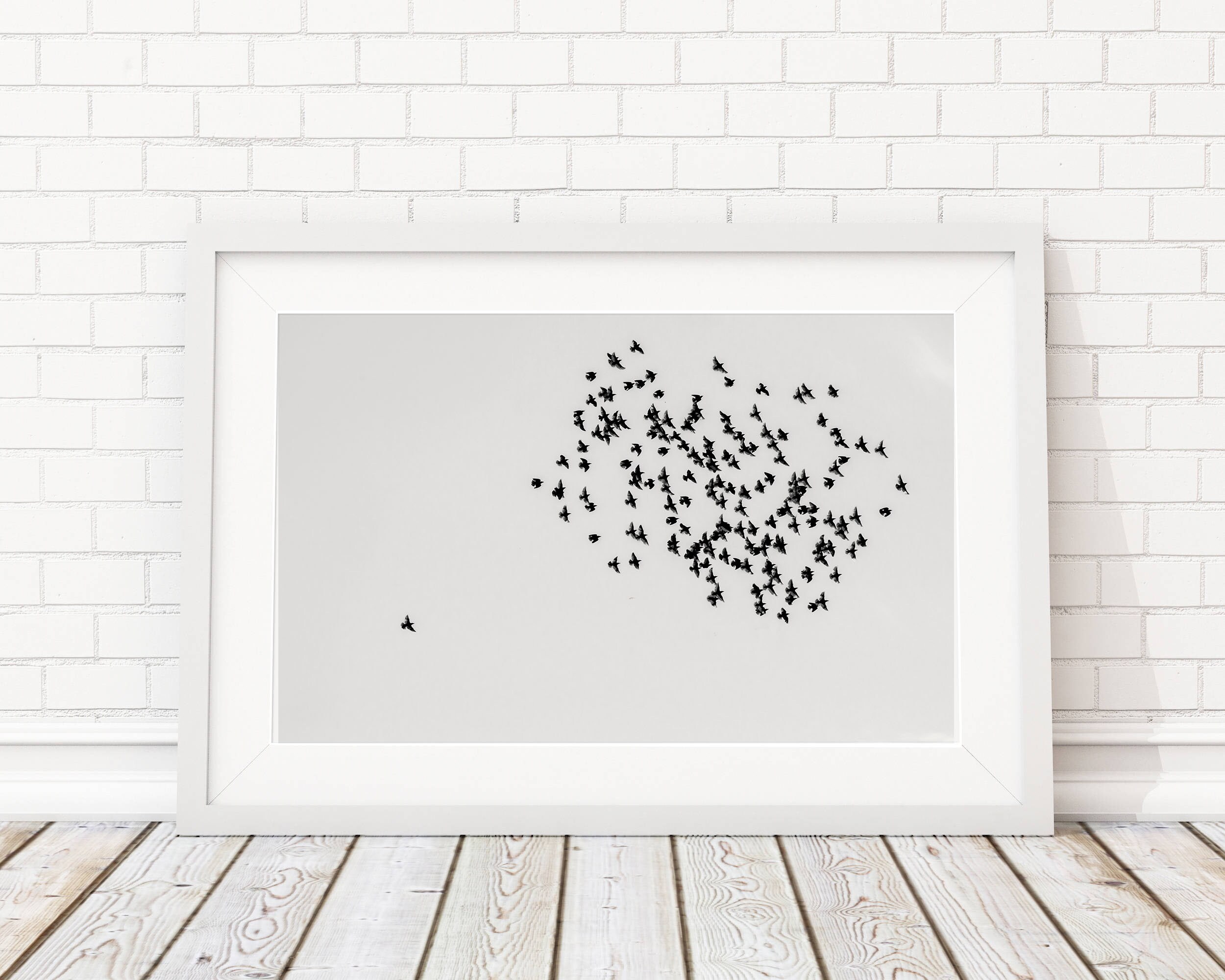 Flock of Birds Print Flying Birds Print Birds Silhouette - Etsy