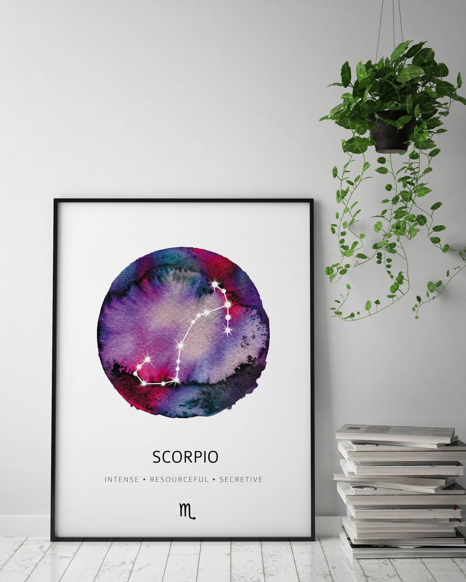 Scorpio Constellation Print, Constellation Watercolor, Scorpio Print ...