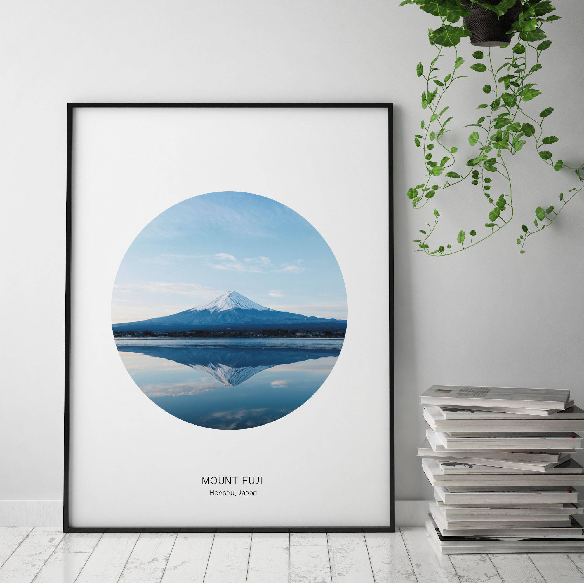 Mount Fuji Print, Mount Fuji Poster, Minimalist Mountain Poster ...