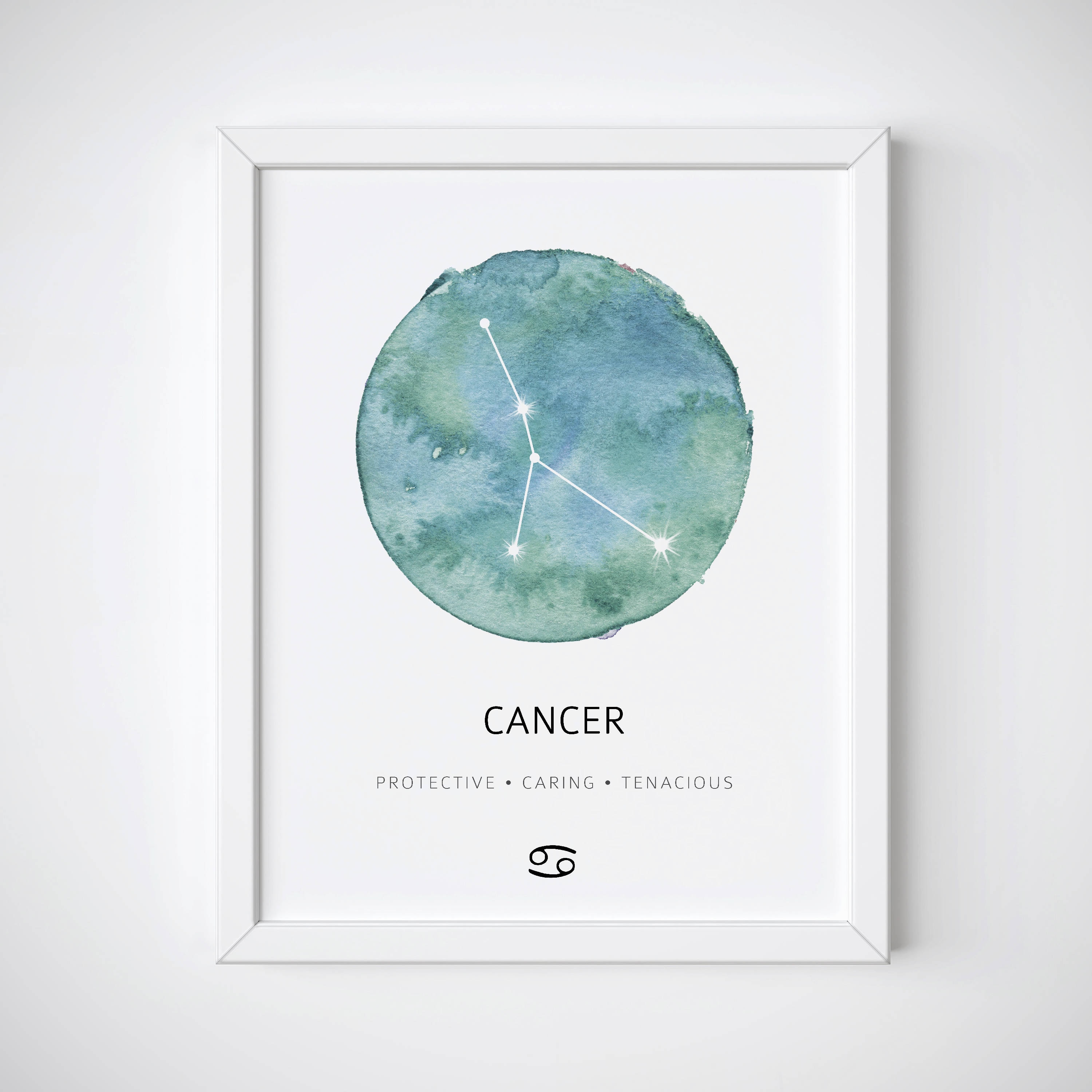 Cancer Constellation Print, Cancer Poster, Cancer Print, Zodiac ...