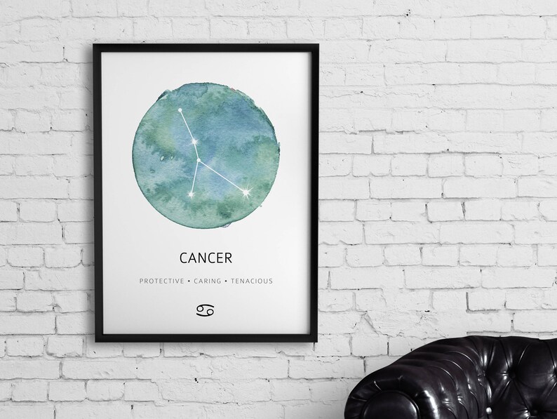 Cancer Constellation Print Cancer Poster Cancer Print | Etsy