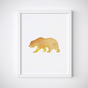 Bear Watercolor Nursery Print, Bear Watercolor Nursery Wall Art ...