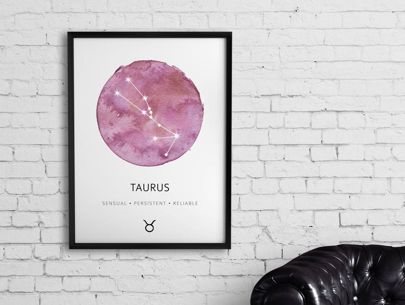 Taurus Constellation Print Zodiac Constellation Zodiac - Etsy