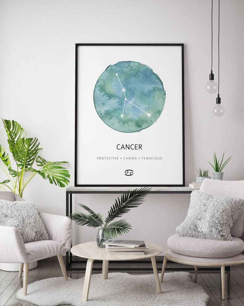 Cancer Constellation Print Cancer Poster Cancer Print | Etsy