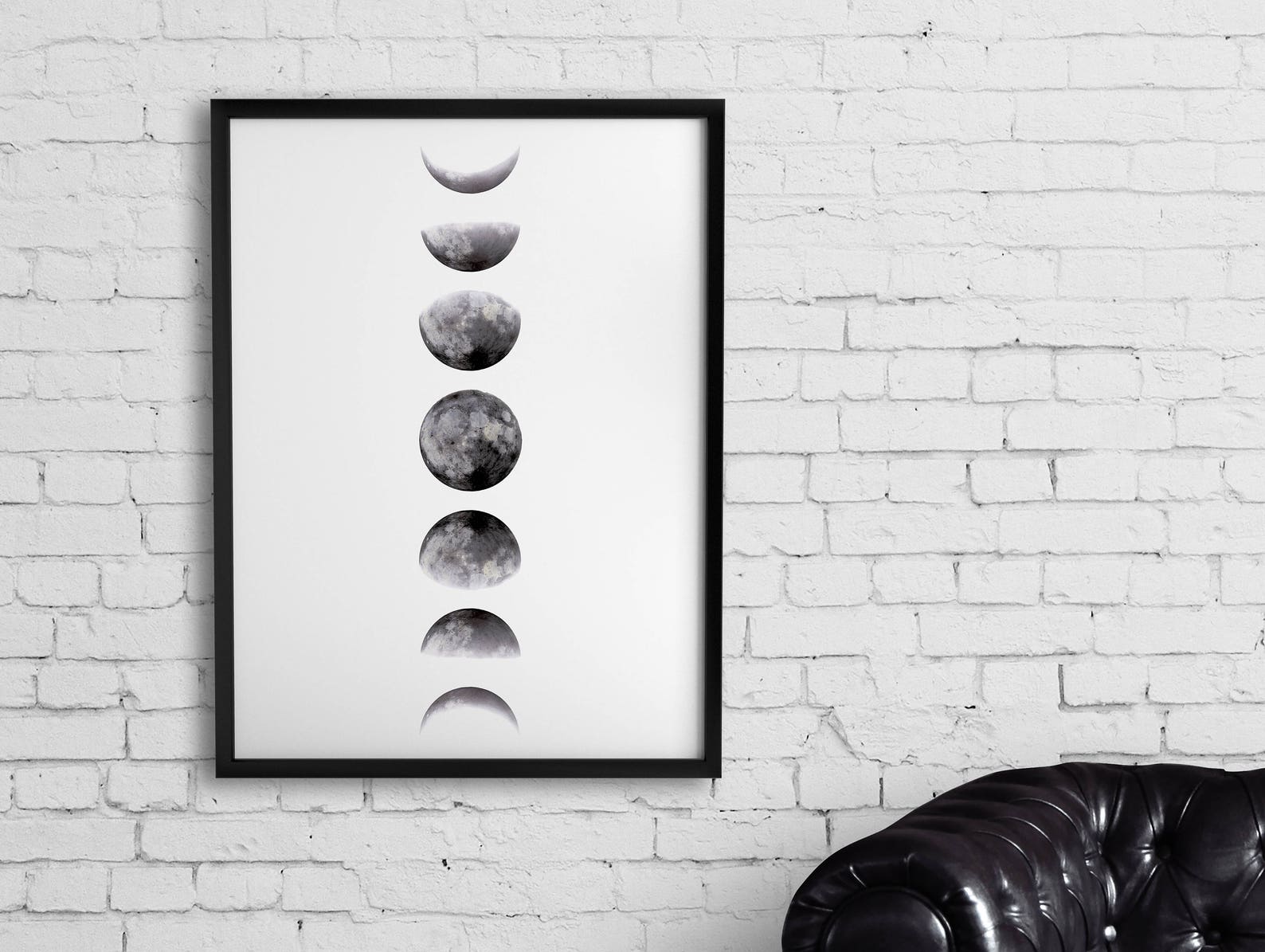 Moon Phases Wall Art Moon Phases Print Affiche Scandinave - Etsy