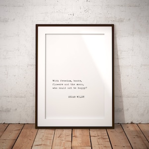 Oscar Wilde Quote Print, Inspirational Quote Art Print, Oscar Wilde ...