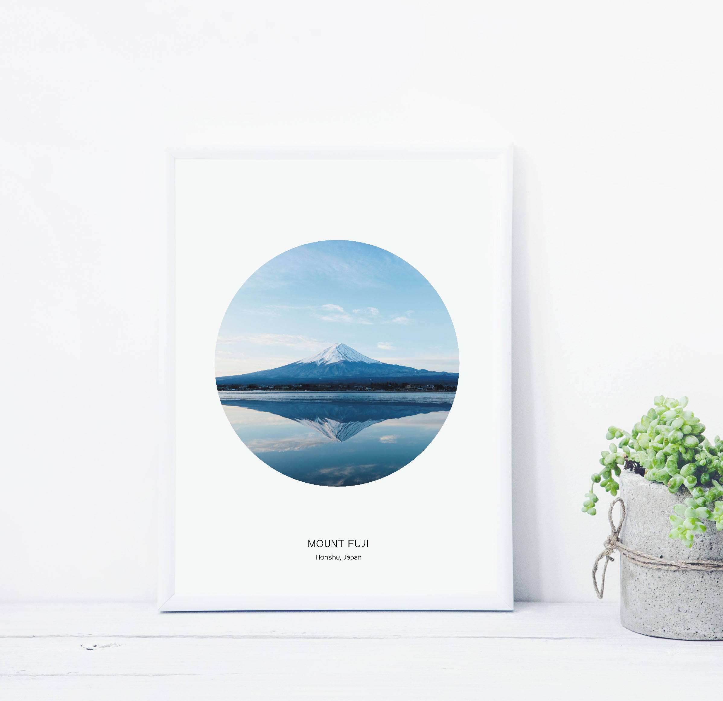 Mount Fuji Print, Mount Fuji Poster, Minimalist Mountain Poster ...