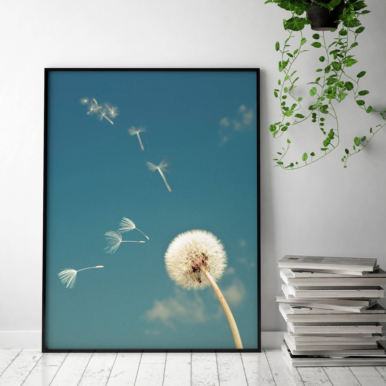 Dandelion Wall Art, Dandelion Art, Botanical Poster, Dandelion Art ...