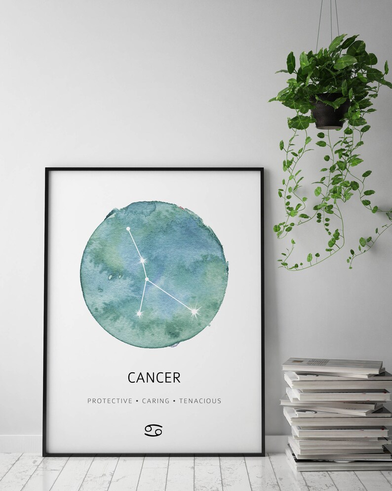 Cancer Constellation Print Cancer Poster Cancer Print | Etsy