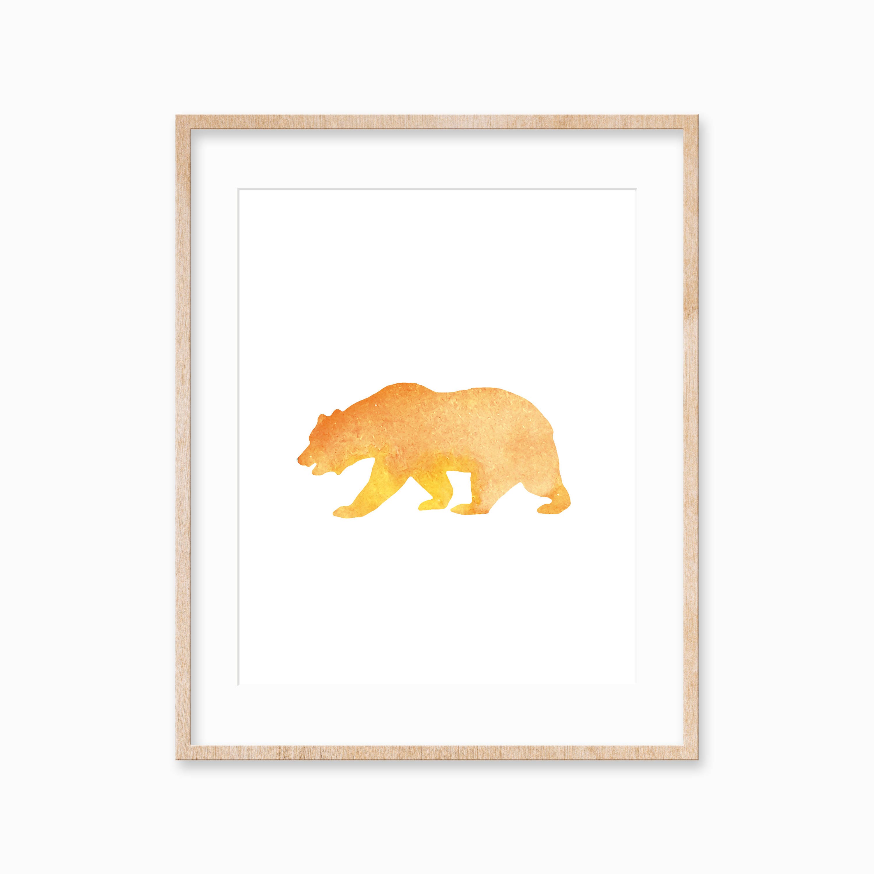 Bear Watercolor Nursery Print, Bear Watercolor Nursery Wall Art ...