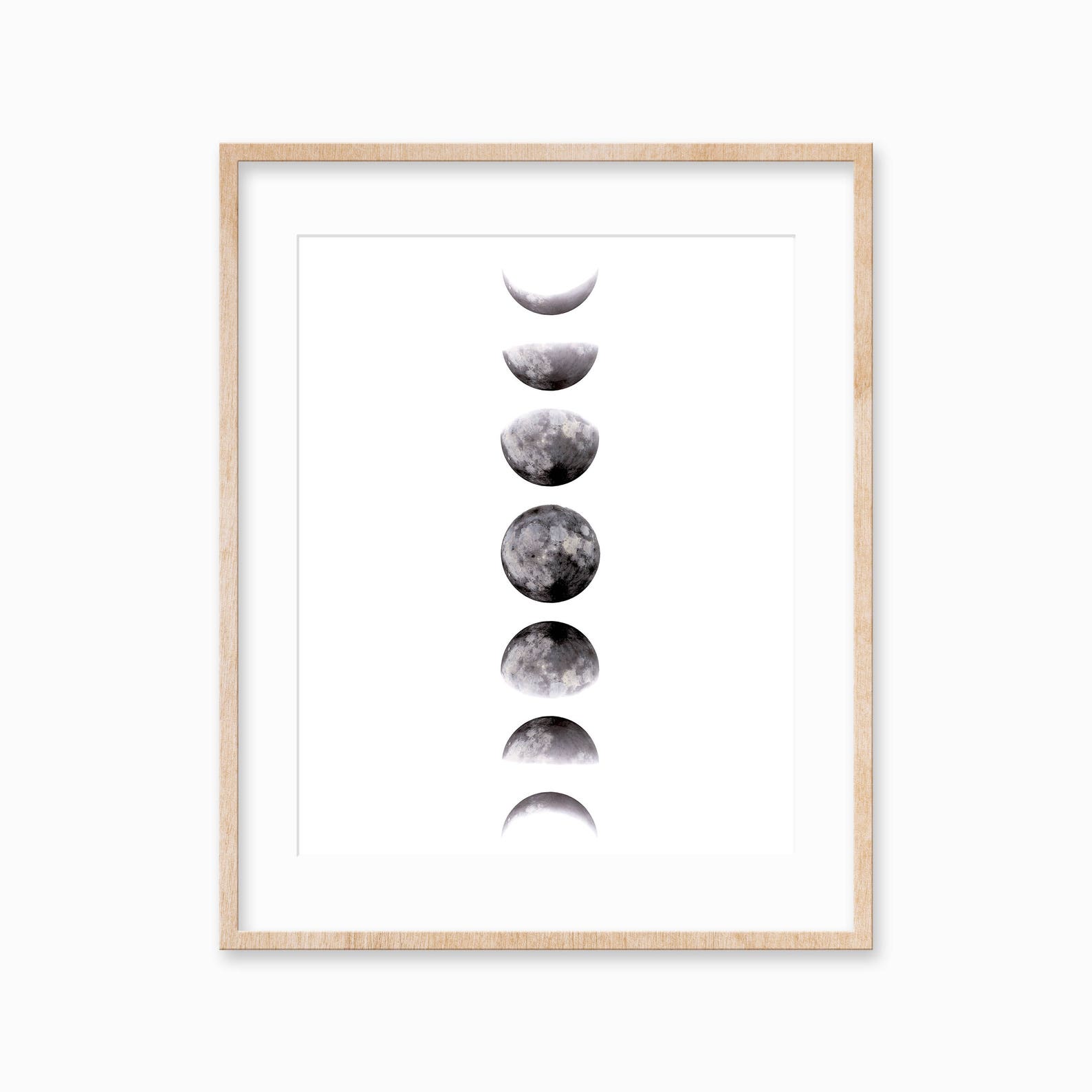 Moon Phases Wall Art Moon Phases Print Affiche Scandinave - Etsy