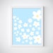 Sky Blue Print, Danish Pastel Print, Pastel Blue Wall Decor, Daisies ...