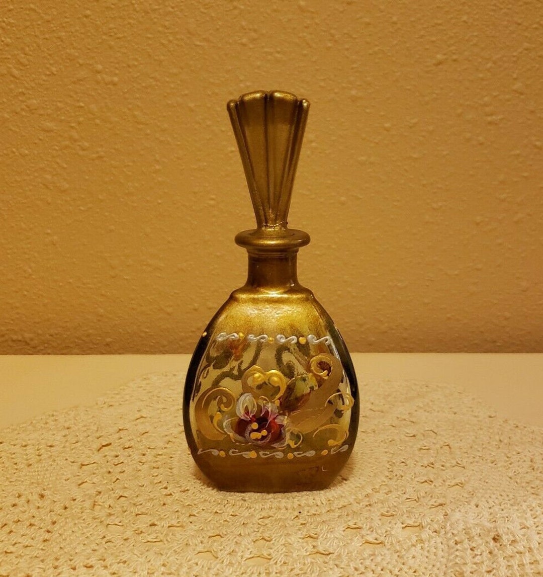Vintage Royal Limited Crystal Hand Painted Decorative Glass Bottle With ...