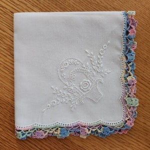 Set of 3 Handmade Crochet-edged Handkerchiefs - Etsy