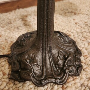 Vintage Art Nouveau Style Cast Iron Lamp Base With Small Parabolic ...