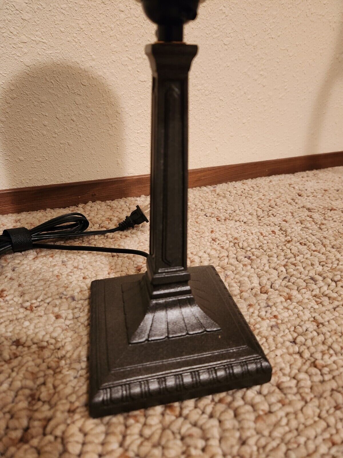 Vintage Cast Metal Decorative Accent Table Lamp Base With Mid-century ...