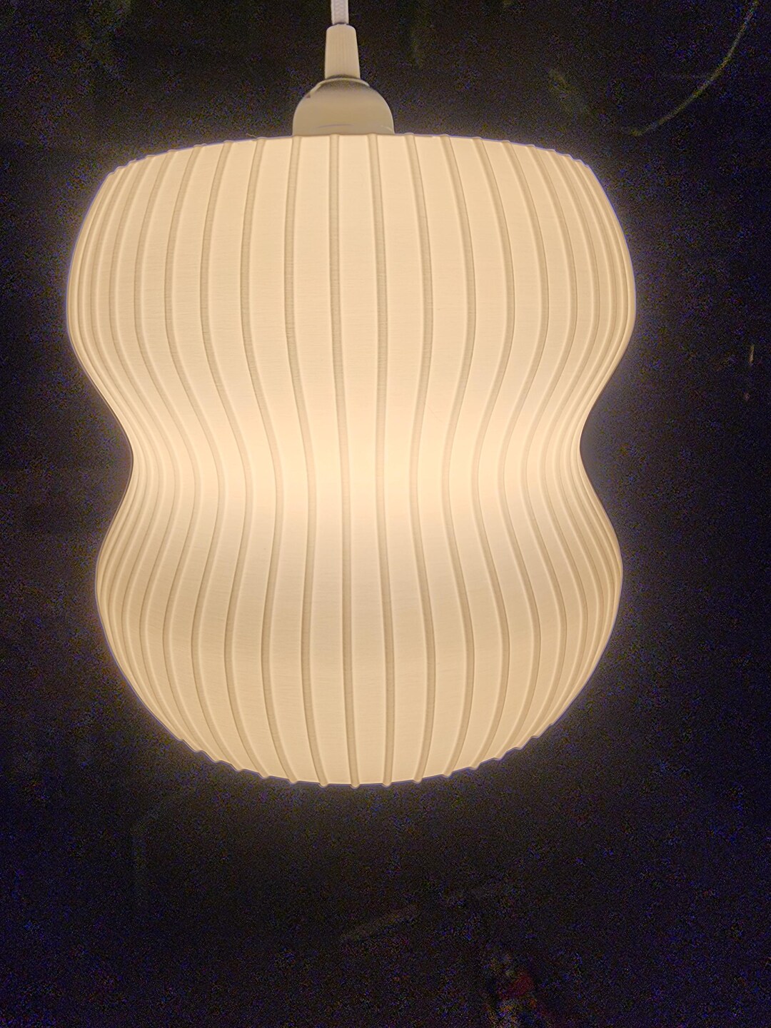 Pendant Light - White Hanging Modern Lamp - Light Fixture - Ceiling ...