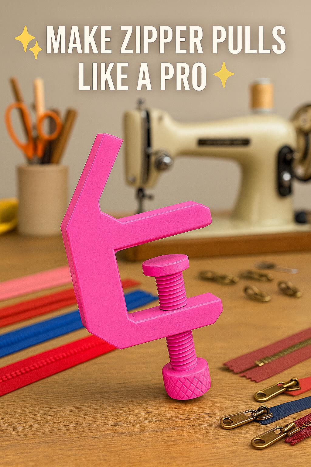 Zipper Pull Jig – Sewing Third Hand Tool for Attaching Zipper Pulls DIY ...