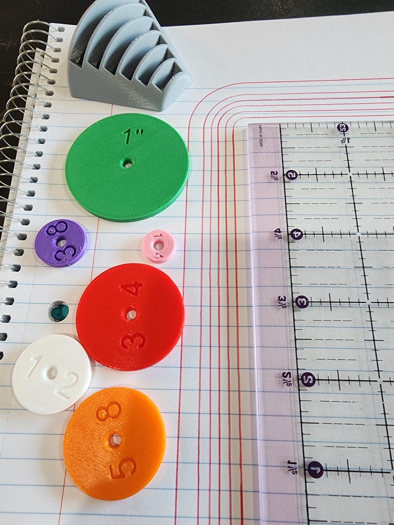 Seam Allowance Wheel Set: 3D Printed Sewing & Quilting Tool (6 Sizes ...