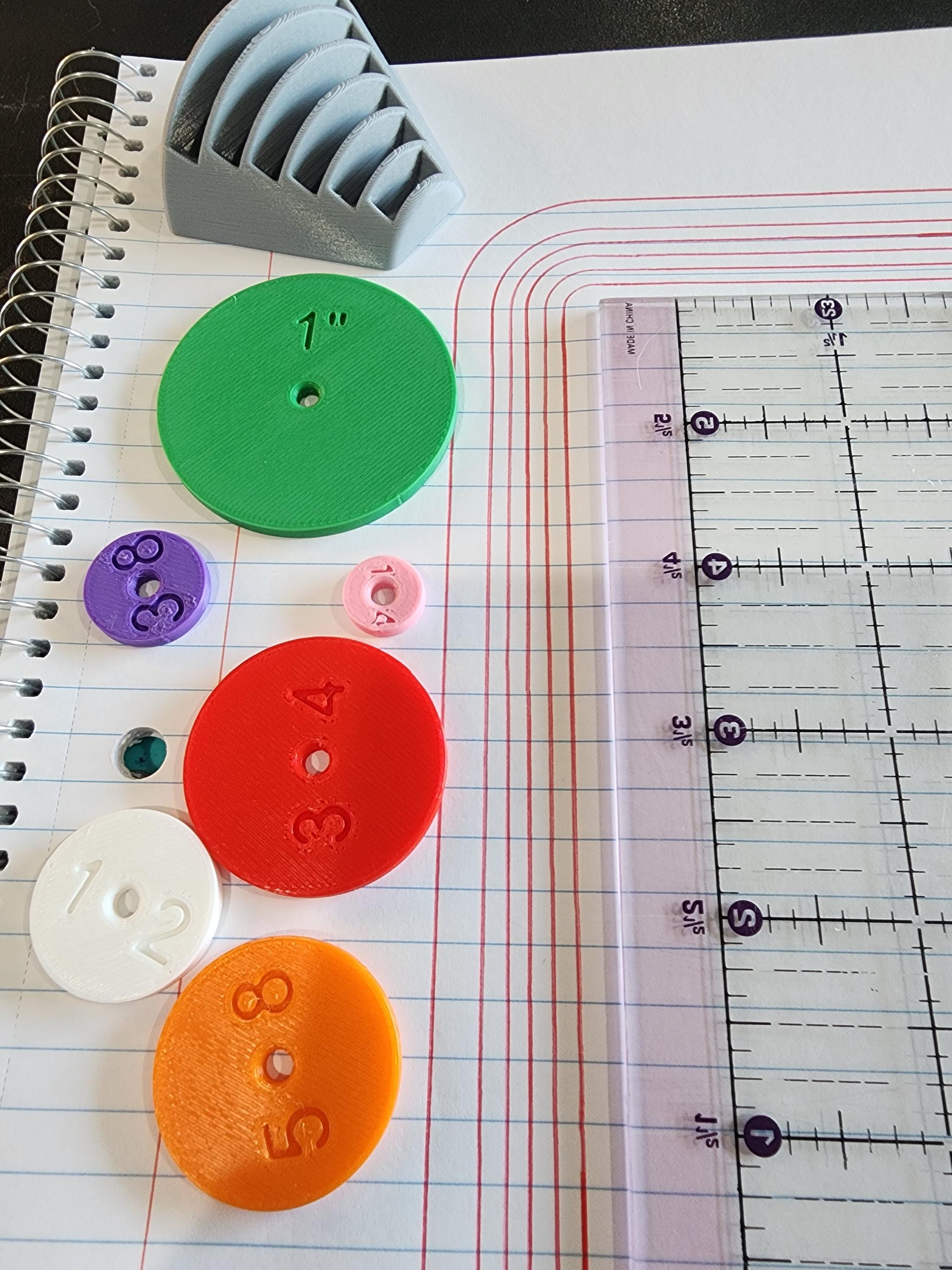 Seam Allowance Wheel Set: 3D Printed Sewing & Quilting Tool (6 Sizes ...