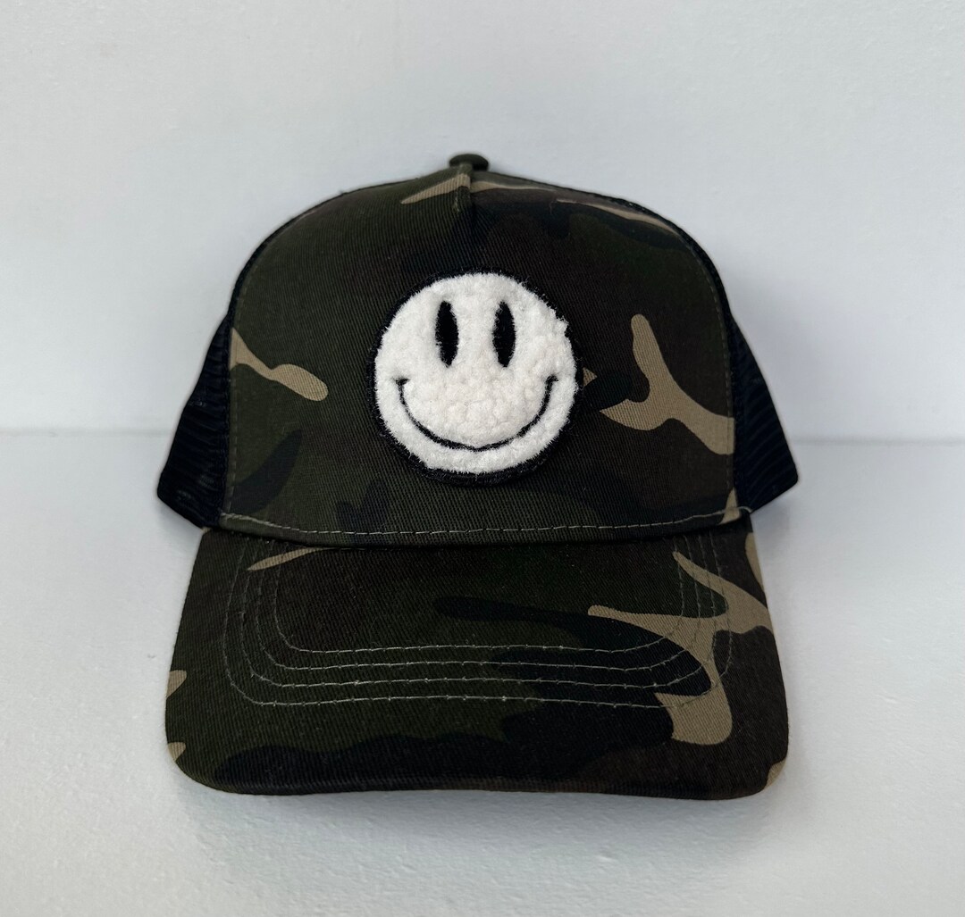 Fuzzy Smiley Face Hat - Etsy