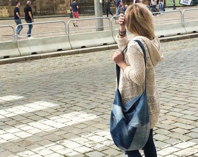 Custom Made Denim Bag, Made to Order Slouchy Soft Shoulder Bag, Purse ...