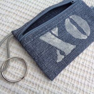 XO Coin Purse, Key Chain, Card Wallet, Small Zippered Pouch, Key Pouch ...