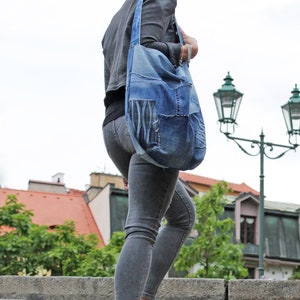 Custom Made Denim Bag, Made to Order Slouchy Soft Shoulder Bag, Purse ...