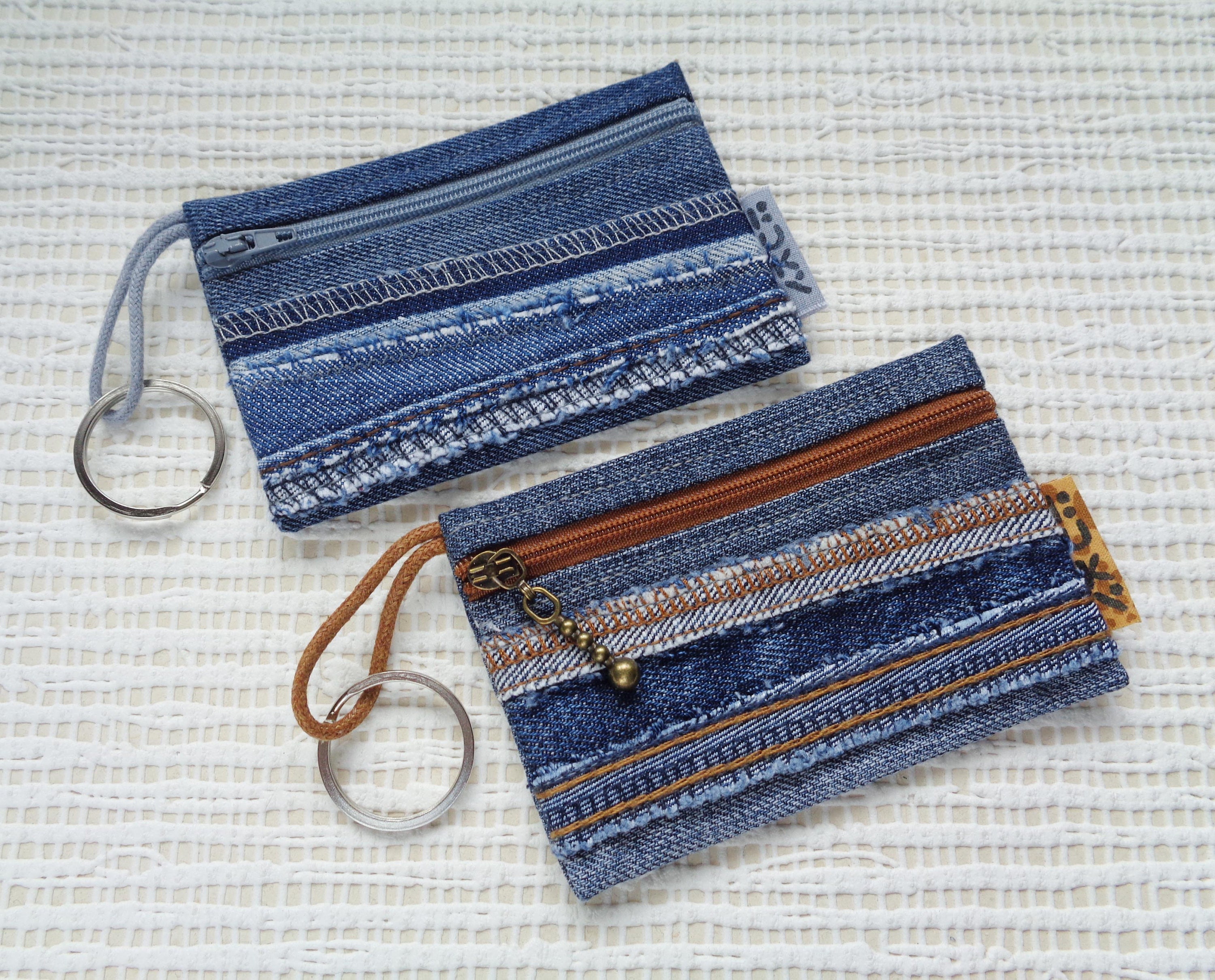 Coin Purse Key Chain Ring Card Wallet Small Zipped Pouch | Etsy