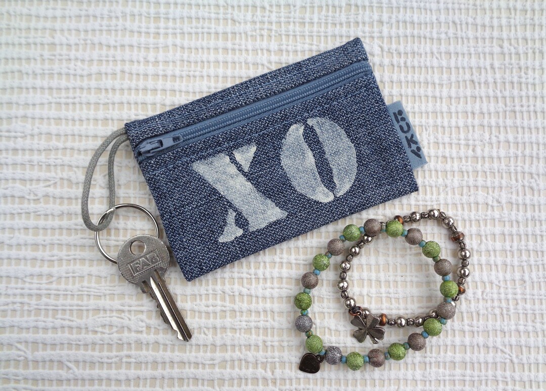XO Coin Purse, Key Chain, Card Wallet, Small Zippered Pouch, Key Pouch ...