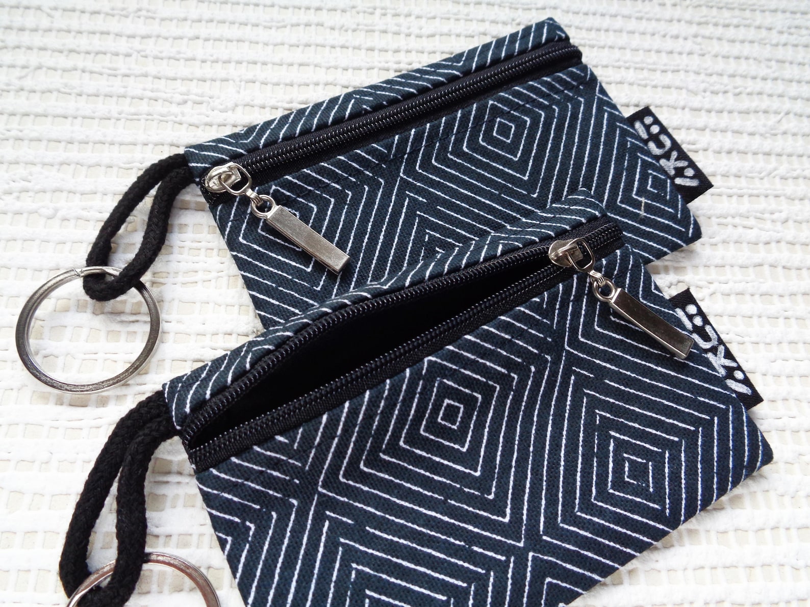 Key Pouch Coin Purse Card Wallet Zipper Pouch in Black - Etsy