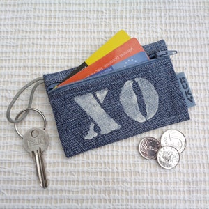 XO Coin Purse, Key Chain, Card Wallet, Small Zippered Pouch, Key Pouch ...