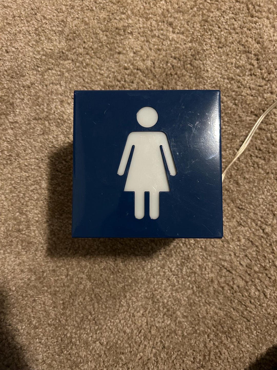 Vintage Light up Cube - Woman - Etsy