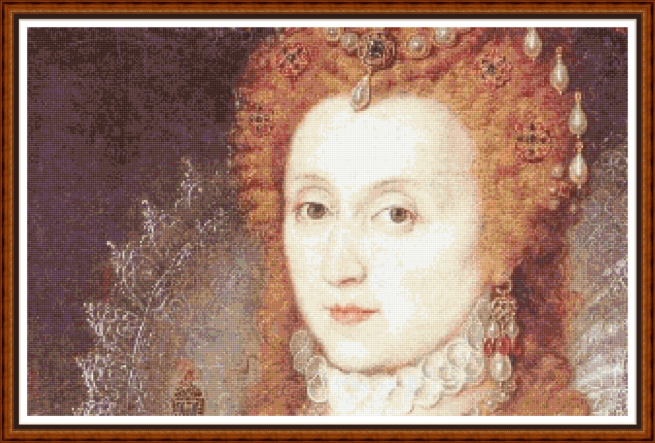 Queen Elizabeth the First - PDF Digital Cross Stitch Pattern Tudor ...