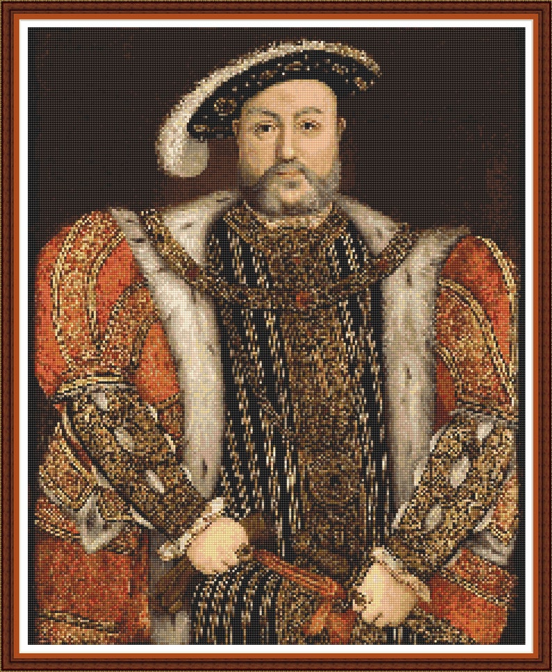 King Henry VIII - PDF Digital Cross Stitch Pattern Tudor Royal History ...