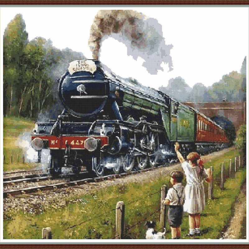 Cross Stitch Train - Etsy