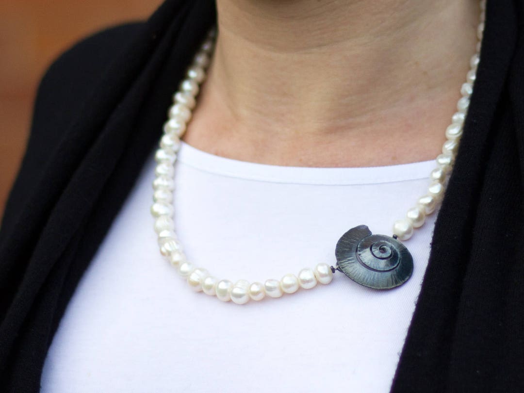 Pearl Necklace Spiral Shell - Etsy
