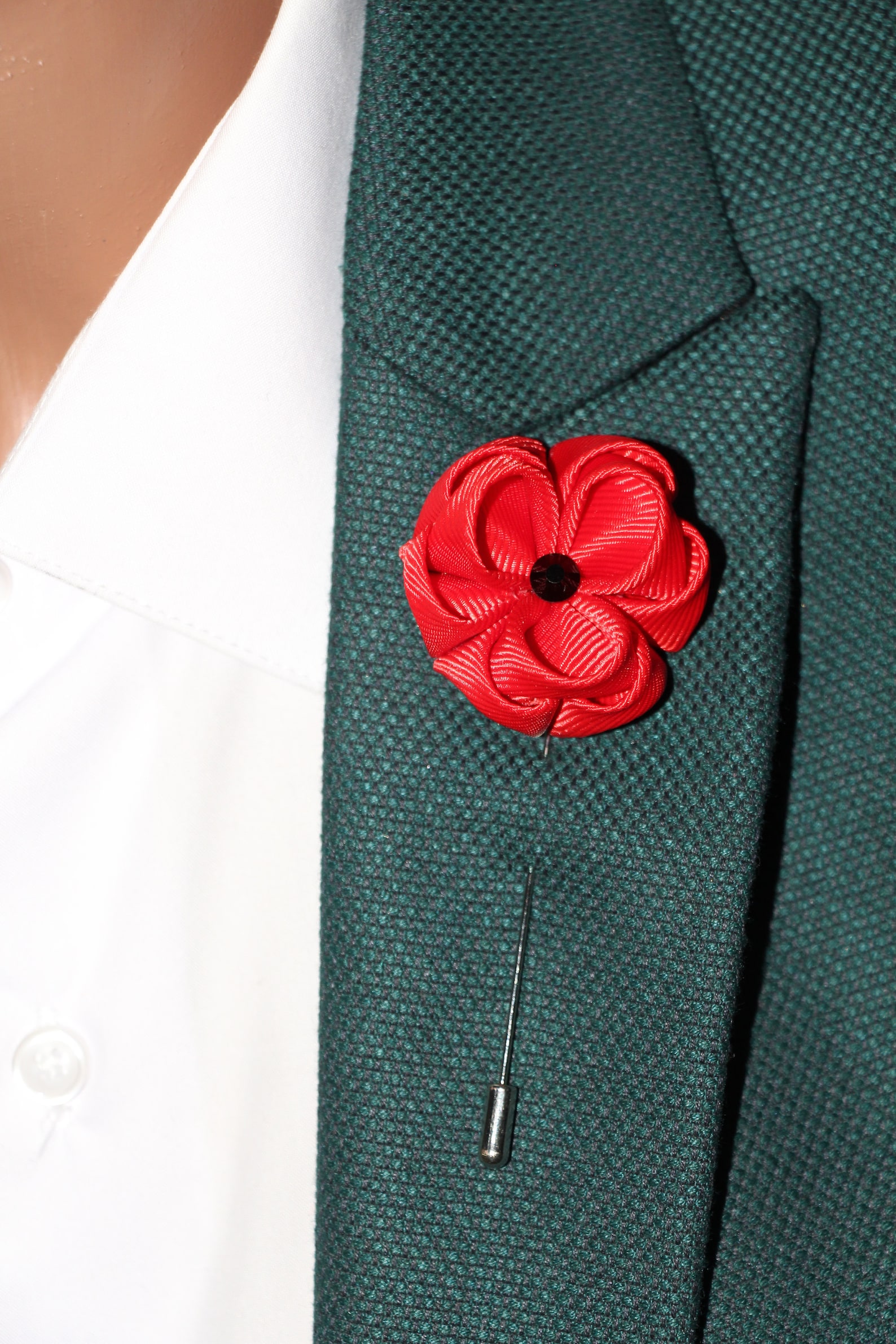 Épingle à Fleurs Red Lapel Boutonnière De Mariage épingle à Etsy
