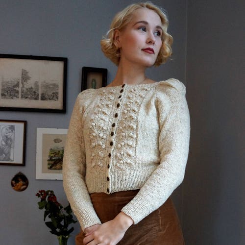 Womens Chenille Jacket Knitting Pattern PDF Ladies 32 34 36 - Etsy