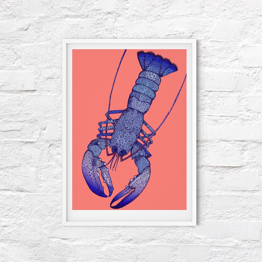 Lobster Pop Art Print lobster Pop Pop Art Style Hand - Etsy