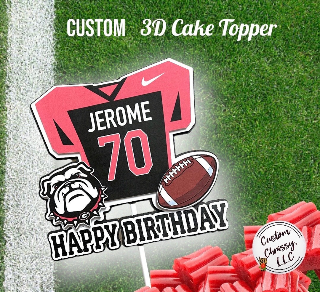 Custom Dawgs 3D Cake Topper Georgia Bulldogs Jersey - Etsy