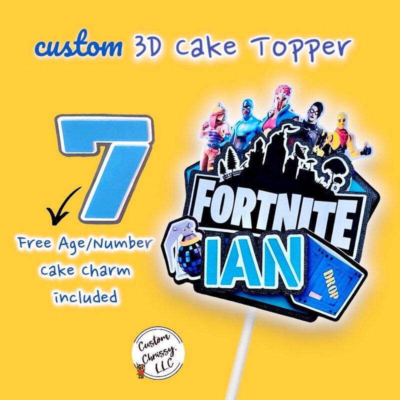 Fortnight Cake Topper - Etsy