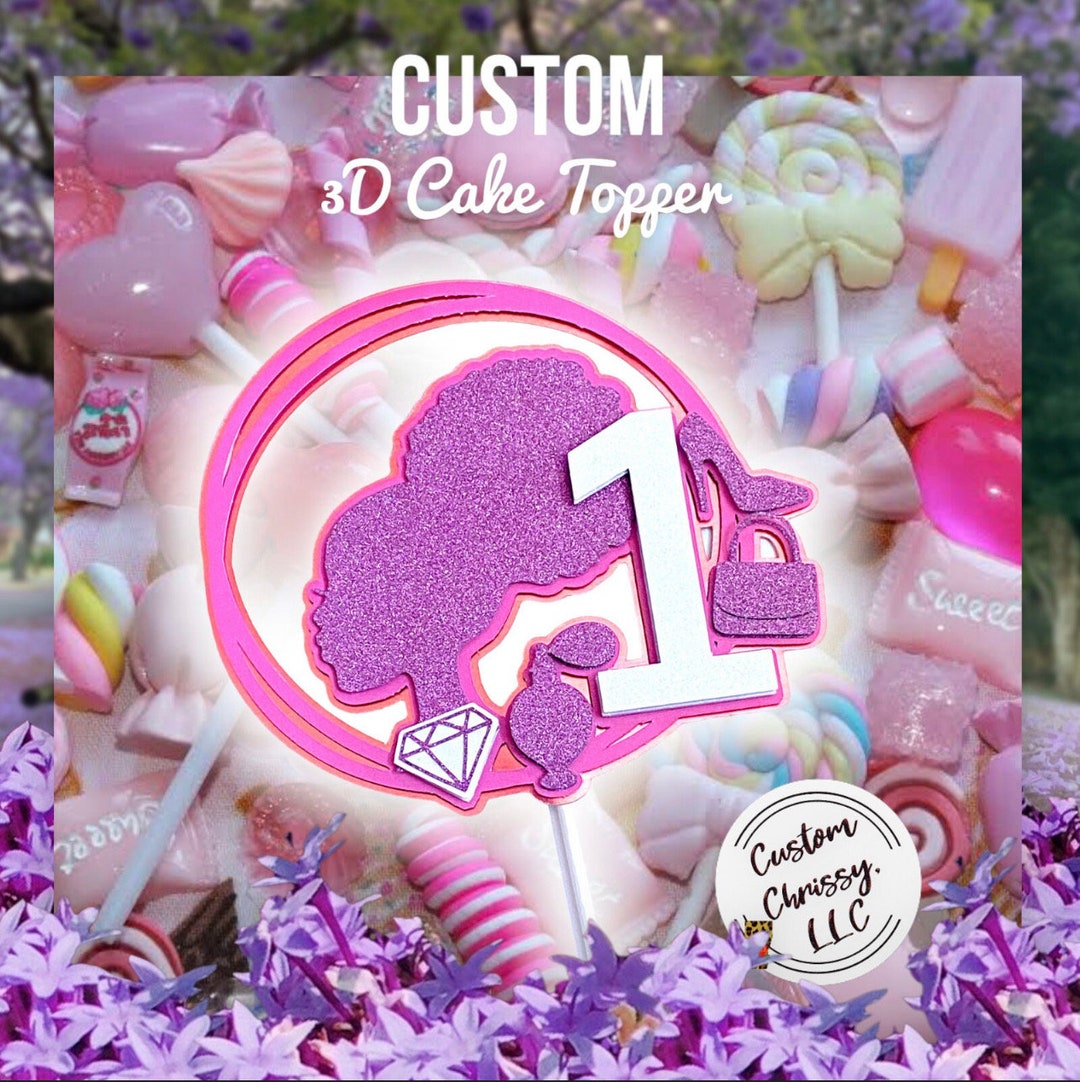 Pink Doll Cake Topper - Etsy