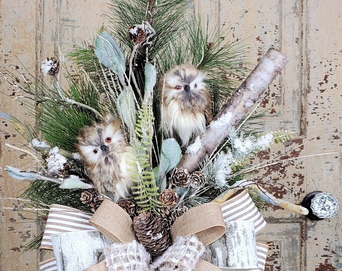 Woodland Tree Topper, Owl Tree Topper, Farmhouse Tree Topper, Primitive ...