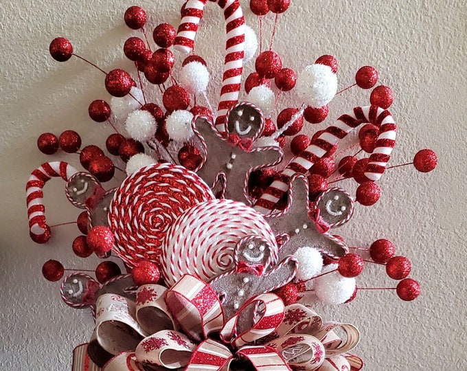 Gingerbread Tree Topper, Christmas Tree Topper, Tree Topper With ...