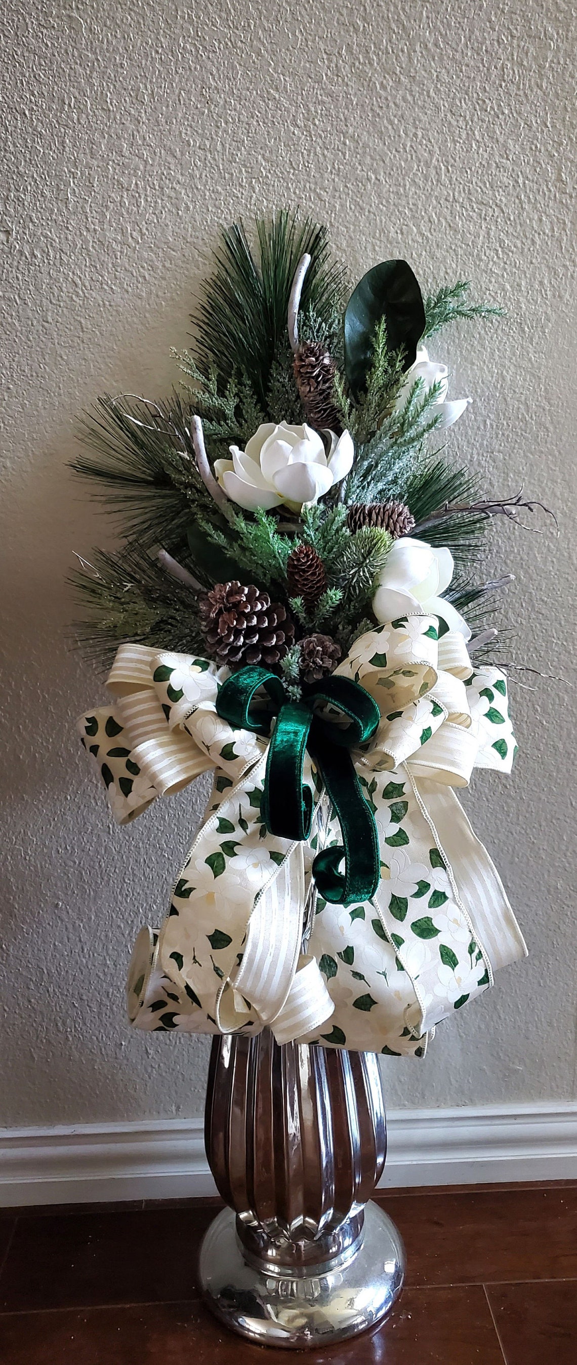 Magnolia Tree Topper Southern Christmas Decor Floral Tree - Etsy