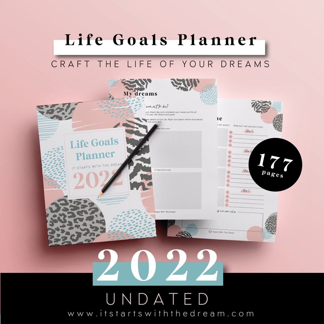 2022 Life Planner Annual Goal Setting Planner Printable - Etsy UK