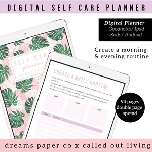 DIGITAL Self Care Planner Workbook, Wellness, Self-care Planner, Self ...