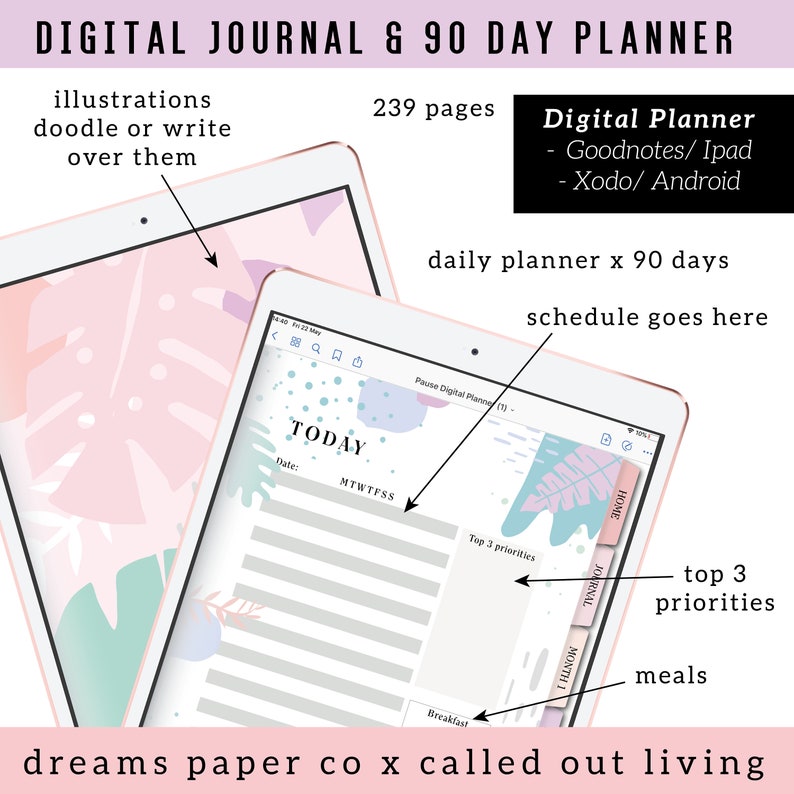 Goal Planner and Mindfulness Journal Self Discovery - Etsy